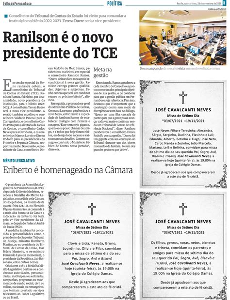 Folha PE Jornal Do Dia 25 De Novembro De 2021