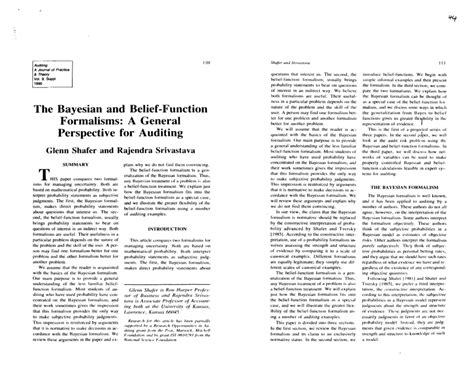 pdf the bayesian and belief function formalisms a general
