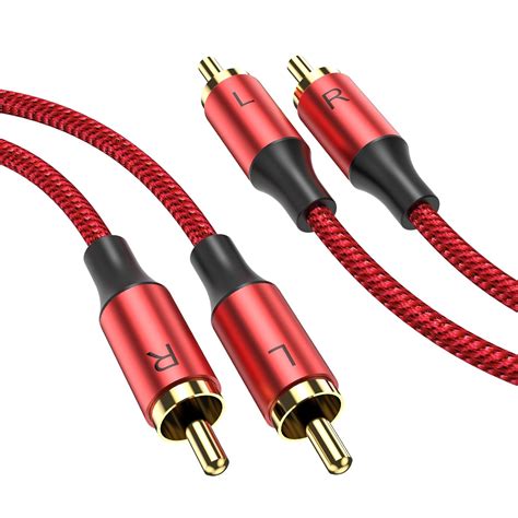 Moswag 2rca Male To 2rca Male Audio Cable Rca Stereo Cord 6 6ft 2m Rca