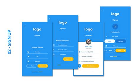 Insta Mobile Apps Free Ui Kit Free Design Resources