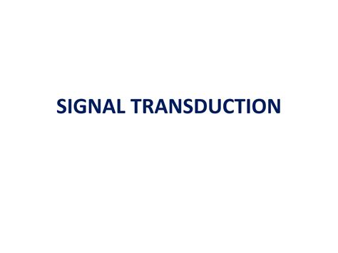 Solution Signal Transduction Studypool
