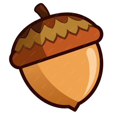Acorn Clipart Cartoon Style Vector Illustration Premium Ai Generated