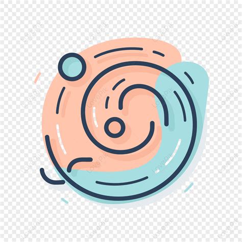 가장자리 주위에 일부 원이 있는 흰색 배경에 나선형의 다채로운 추상 벡터 이미지의 선 그리기개요답변 Png 일러스트 무료 다운로드 Lovepik