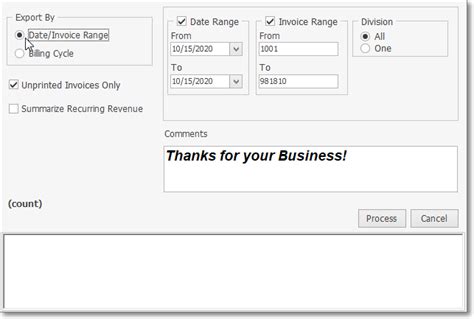 Invoice Export