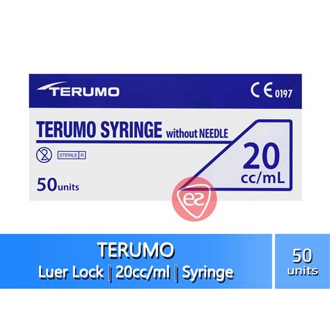 Terumo Syringe 20cc 20ml Luer Lock 50s Code Ss20l Shopee Malaysia