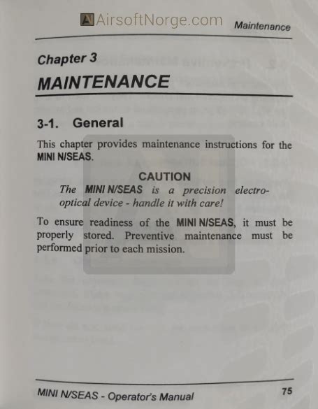 Itl Mini N Seas Operators Manual Asn
