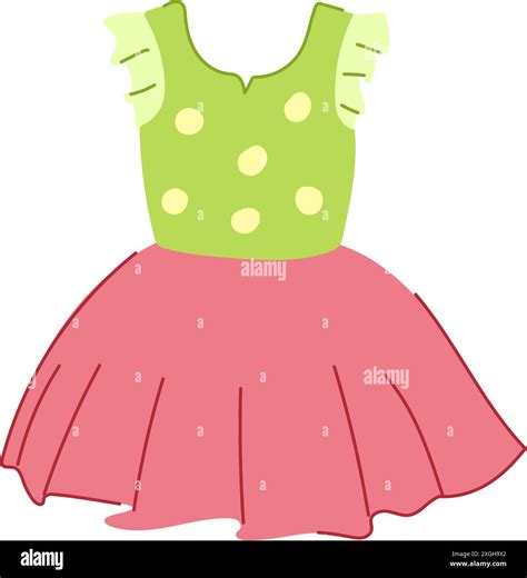Pink Ballerina Dress Cartoon Vector Illustration Stock Vector Image