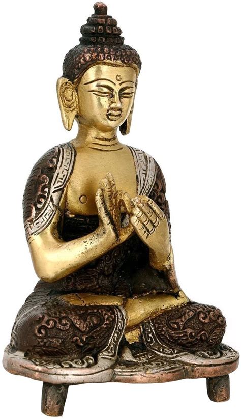 6 Tibetan Buddhist Deity Healing Buddha Medicine Buddha In Brass