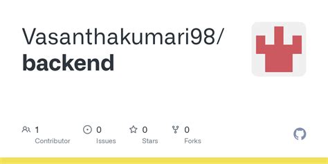 GitHub Vasanthakumari Backend