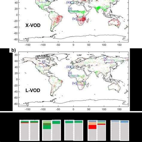 Maps Of Vegetation Density Wetness Gain Green And Loss Red At Download Scientific Diagram