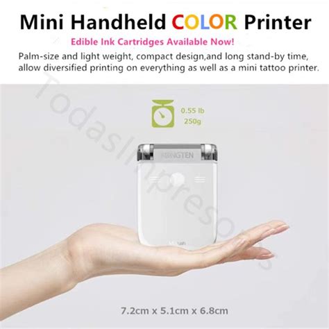 Kongten Mbrush Handheld Color Printer Portable Mini Inkjet Ios Mobile ...