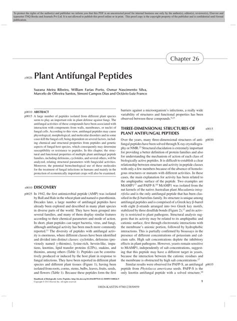 Pdf Handbook Of Biologically Active Peptides Book Chapter “plant