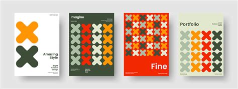 Template Banner Geometris Desain Poster Kreatif Tata Letak Brosur