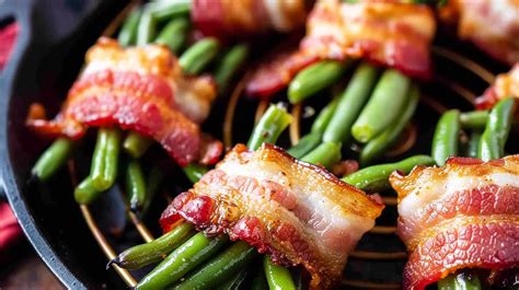Crispy Air Fryer Bacon Wrapped Green Beans Irresistible Bacon Delight