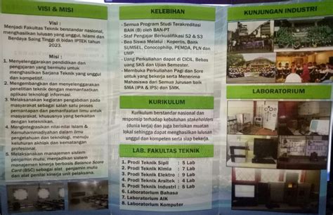 Brosur Fakultas Teknik Universitas Muhammadiyah Palembang