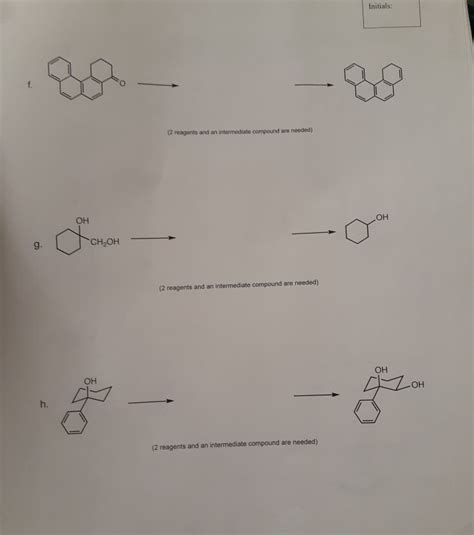 Solved Provide The Missing Reactants Reagents And Products Chegg