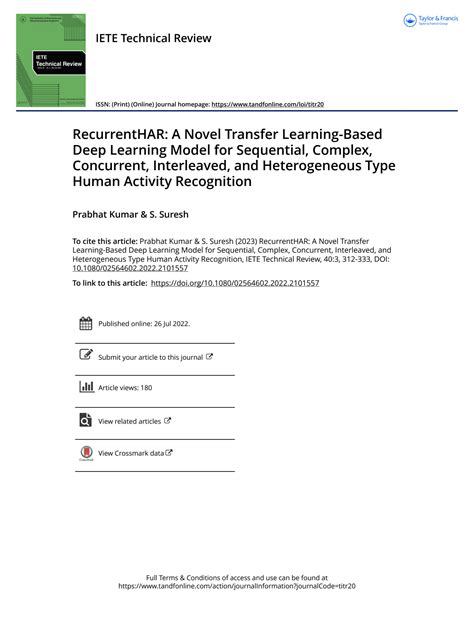 Solution Recurrenthar A Novel Transfer Learning Based Deep Learning