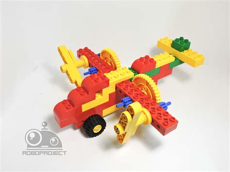 Lego Первые механизмы | Инструкция по сборке Двухмоторного самолёта ...