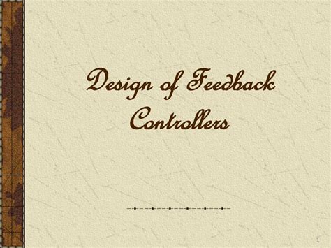 Pdf 8design Of Feedback Controllers Dokumen Tips
