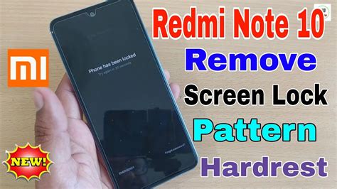 How To Unlock Pattern Redmi Note 10 Remove Screen Lock Redmi