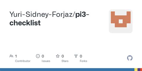 Github Yuri Sidney Forjazpi3 Checklist