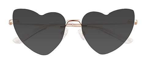 Priya Heart Matte Rose Gold Frame Sunglasses For Women Eyebuydirect