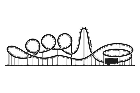 Fast Speed Park Ride Roller Coaster Bla Graphic By Onyxproj · Creative