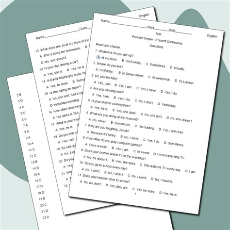 Тест на темуpresent Simple Or Present Continuous