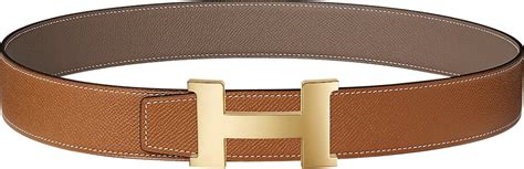 Hermes Permabrass Buckle Light Brown Leather Belt Incorporated Style