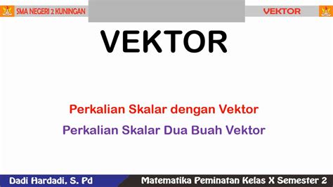 Vektor 5 Perkalian Skalar Dua Buah Vektor Youtube