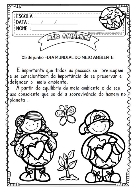 3 Atividades Sobre O Meio Ambiente Para Imprimir