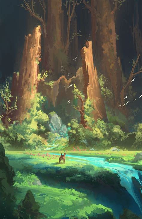 ArtStation Hollow Tree Fantasy Tree Fantasy Landscape Fantasy Art Landscapes