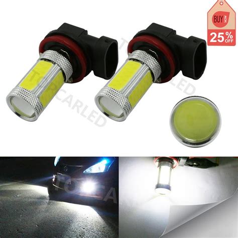 2pcs Super Bright 2000LM 360 Degree White 6000K H11 COB 20w LED High