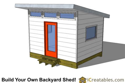 12x10 S1 Modern Shed Plans Emailed Icreatables