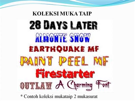 Contoh Jenis Muka Taip Tipografi Beserta Nama Karl Br