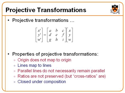 Projective Transformations