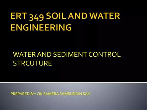 Ppt Ert 349 Soil And Water Engineering Powerpoint Presentation Free