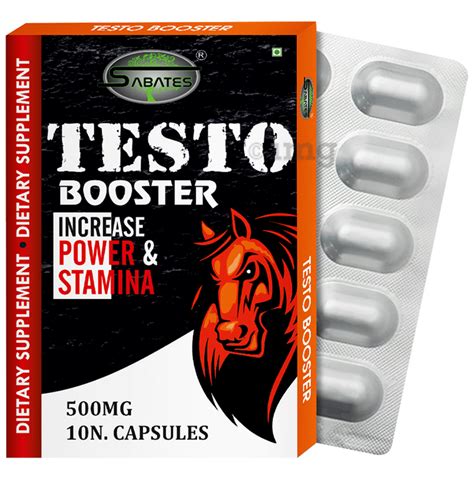 Sabates Testo Booster Increase Power And Stamina Capsule Buy Strip Of 10