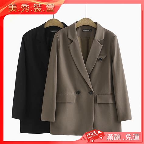 Xl~5xl 大碼女裝 西裝外套 秋季西裝外套女大碼氣質顯瘦上衣韓版通勤休閒西服外搭02854 蝦皮購物