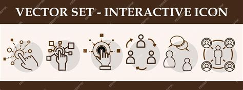 Premium Vector Interactive Banner Web Icon Vector Illustration Collection