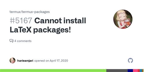 Cannot Install LaTeX Packages Issue Termux Termux Packages GitHub