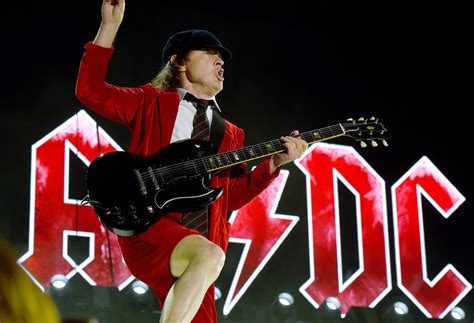 Indio Ca April 10 Musician Angus Young Of Acdc Performs Onstage