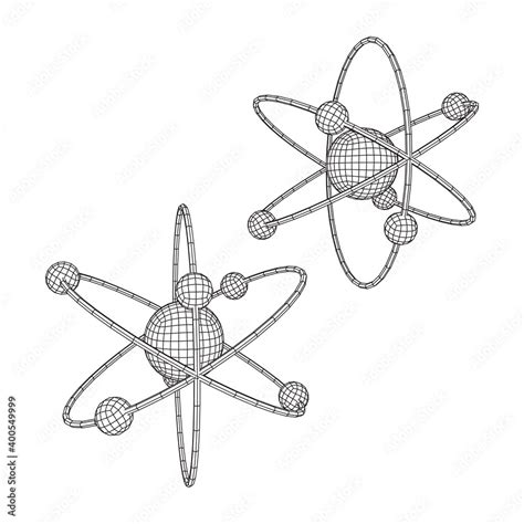 Planetary Model Of Atom With Nucleus And Electrons Stock Vector Adobe