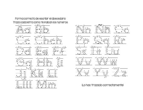 Correcta Forma De Escribir El Abecedario Pdf