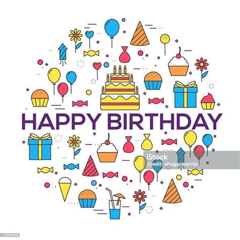 생일 서클 인포 그래픽 템플릿 개념입니다 제품 또는 웹 및 모바일 응용 프로그램에 대한 아이콘 디자인입니다 격리된 배경에 긴 그림자 그림자가 있는 평면 벡터 0명에 대한