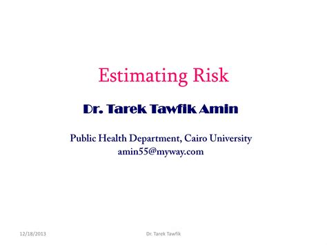 Estimating Risk Pptx