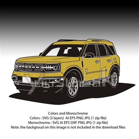 Ford Bronco Svg Ai Eps Png Color And Ai Svg Eps Dxf Png