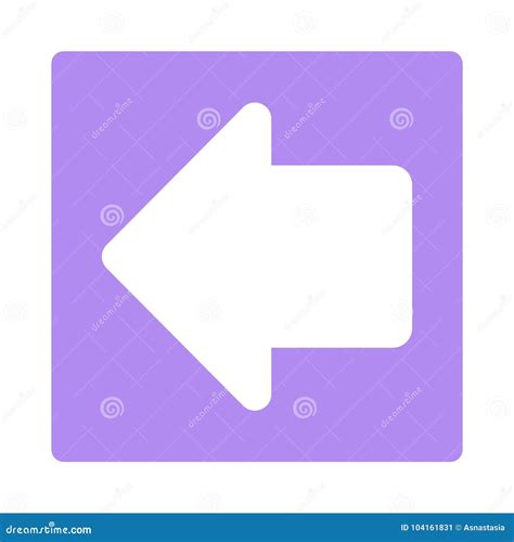 Pointer Arrow In Modern Flat Style Arrow Button Isolated On White