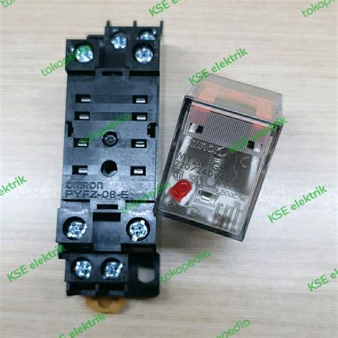 Jual Relay Omron Asli MY2N GS 220 240Vac Socket Pyfz 08 Ori OMRON