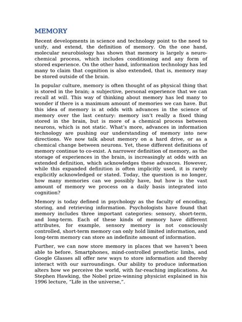 memory pdf